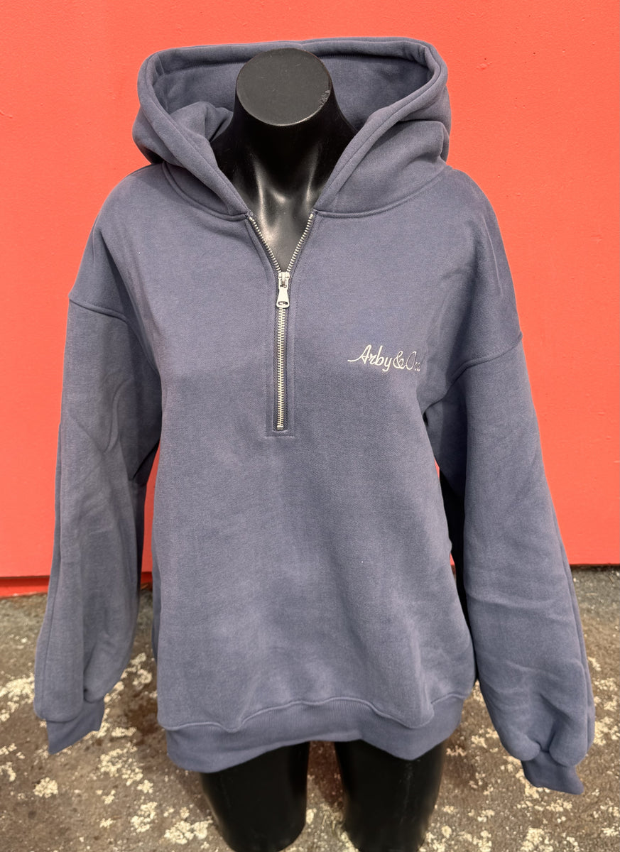 ARBY N OPAL QUARTER ZIP HOOD WASHED BLUE – Lifestyle Sports NZ