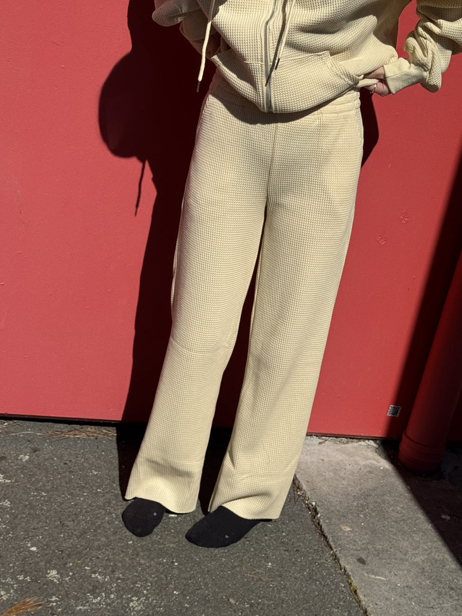 ARBY N OPAL WAFFLE PANTS PALE YELLOW – Lifestyle Sports NZ